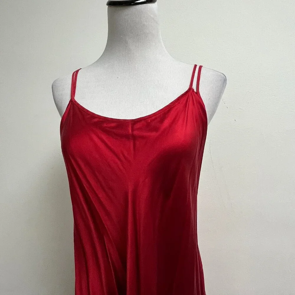 mt design | Dresses | Mt Red Silk Slip Gown M Spaghetti Straps Nwot Y2k ...